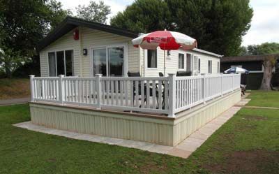 Twin lodge for hire at Butlins, Minehead