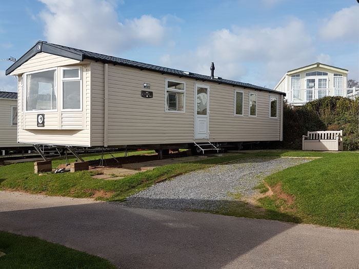 South facing caravan at Haven Devon Cliffs Holiday Park