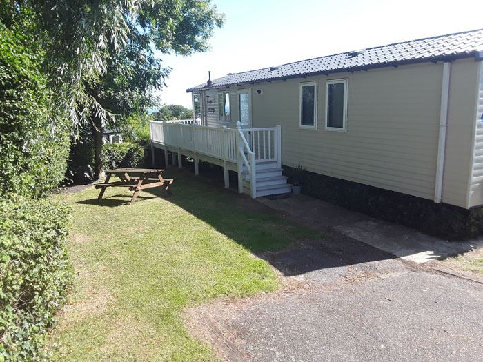 Our caravan in the Nutwell Glade area of Devon Cliffs Holiday Park