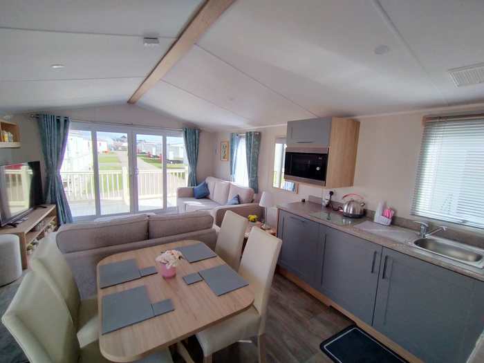Our 2022, 6 berth caravan is available for hire on Coastfields Holiday ...